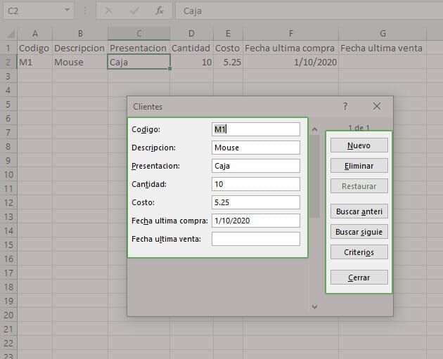 Cómo crear un formulario en Excel para ingresar datos - Excel fácil para mi