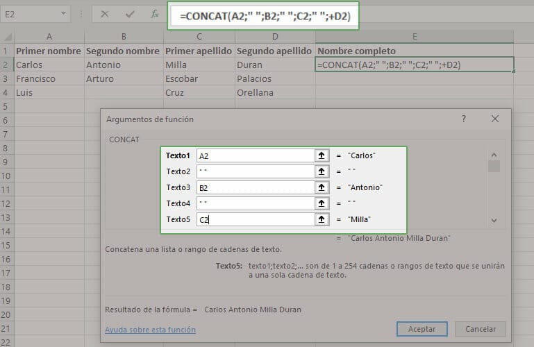 Como Concatenar En Excel Ejemplos Y Consejos